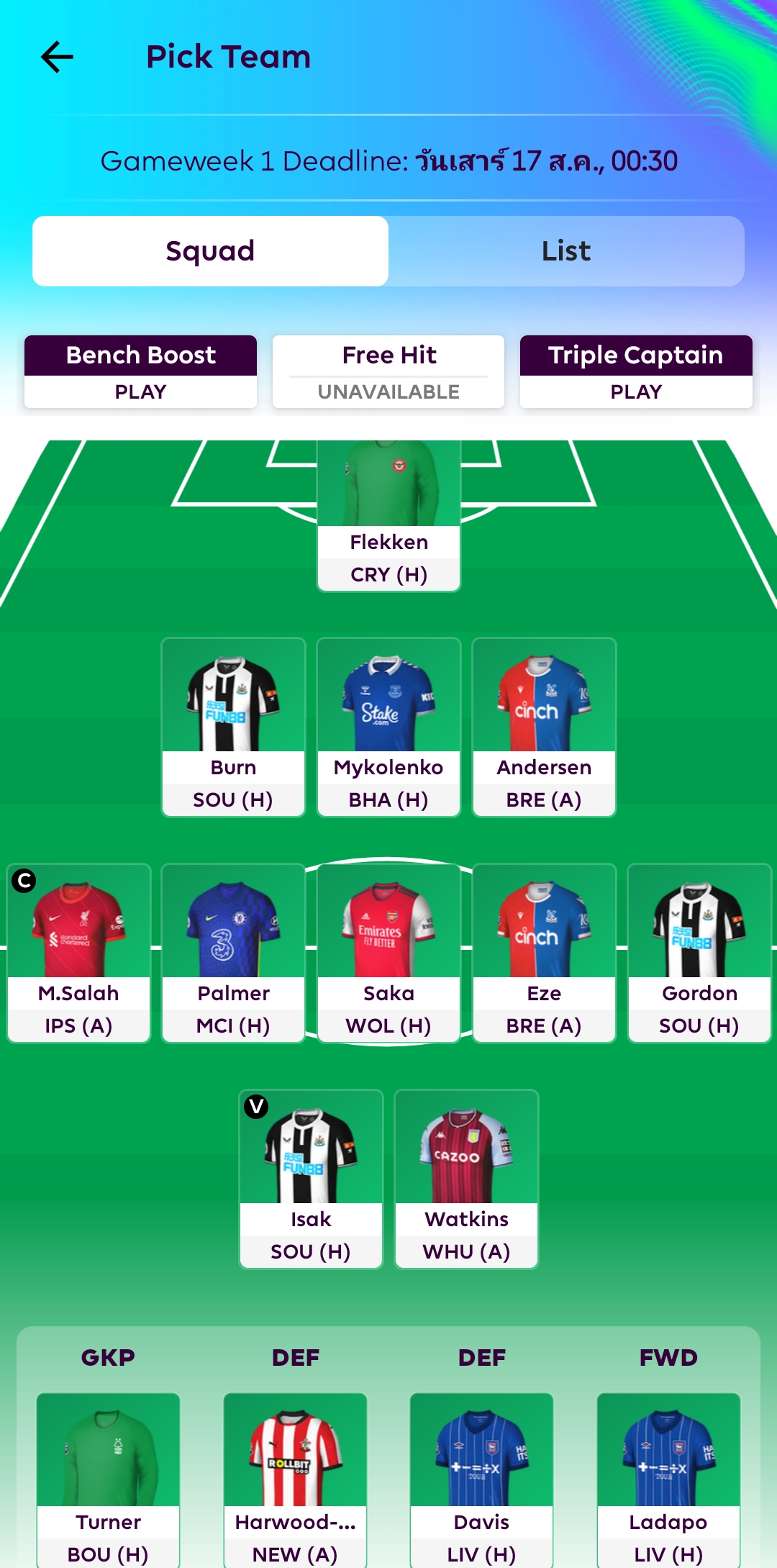 Fantasy Premier League 24/25 จัดตัวกันยังไงบ้างครับ